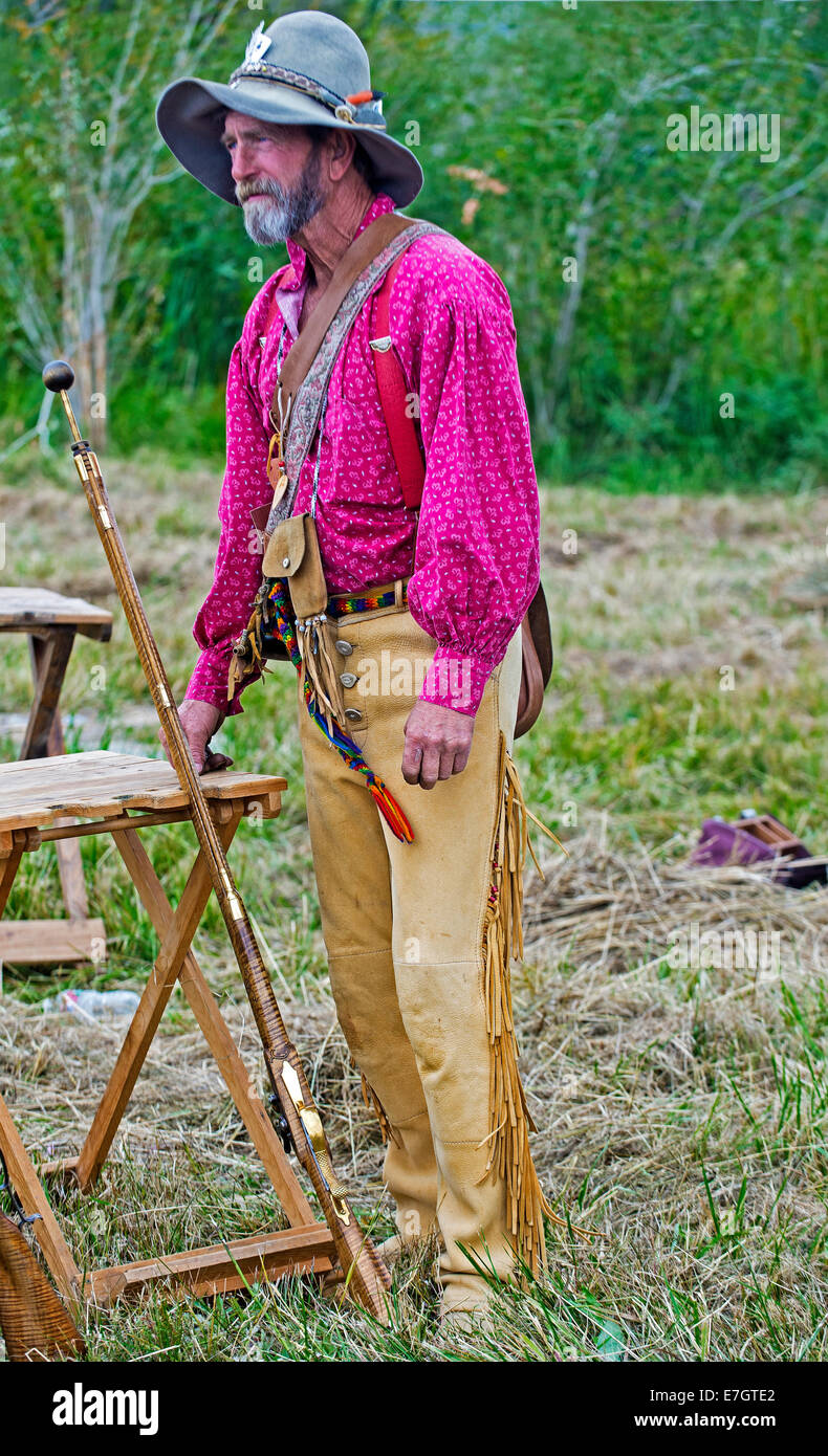 Mountain man rendezvous wyoming hi-res stock photography and images - Alamy