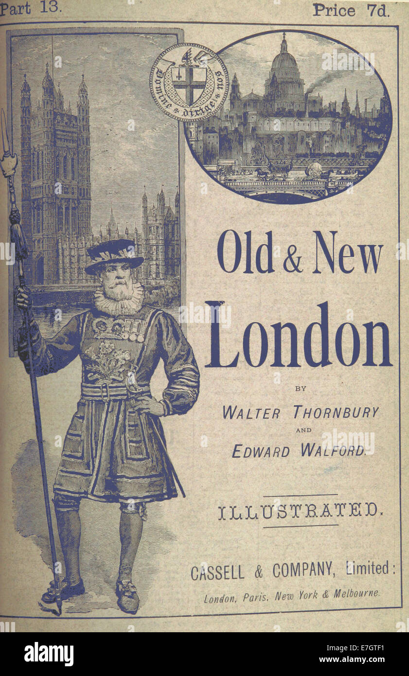 Illustration from 'Old and New London' (1887), depicting a specific ...