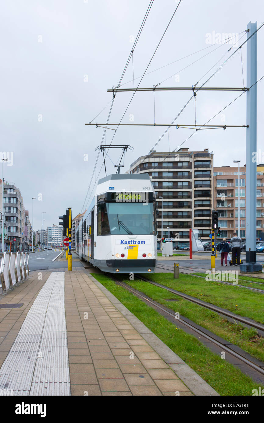 A Coast Tram that runs the length of the Flanders Coast in Belgium ...