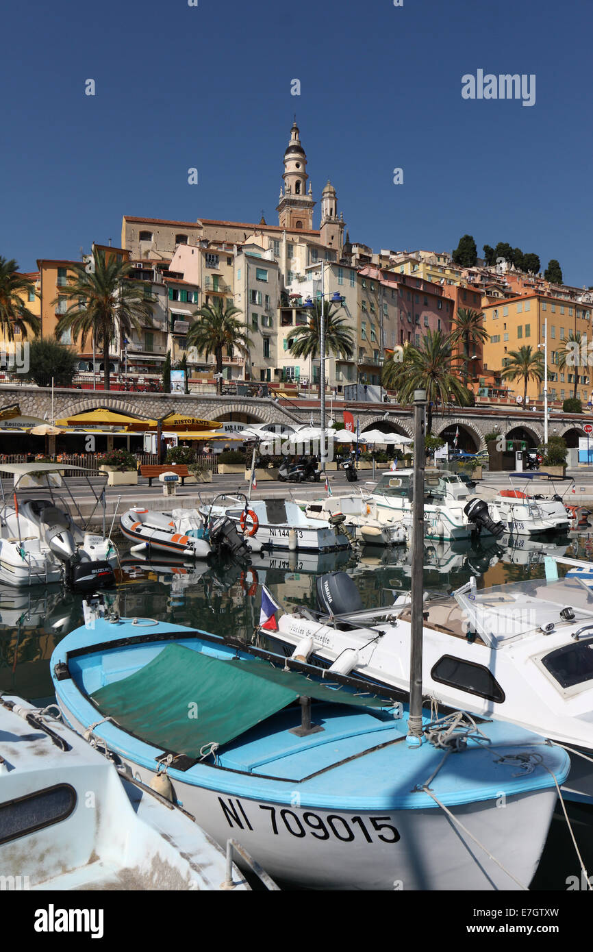 Harbour, Menton, cote d'Azur, France Stock Photo - Alamy