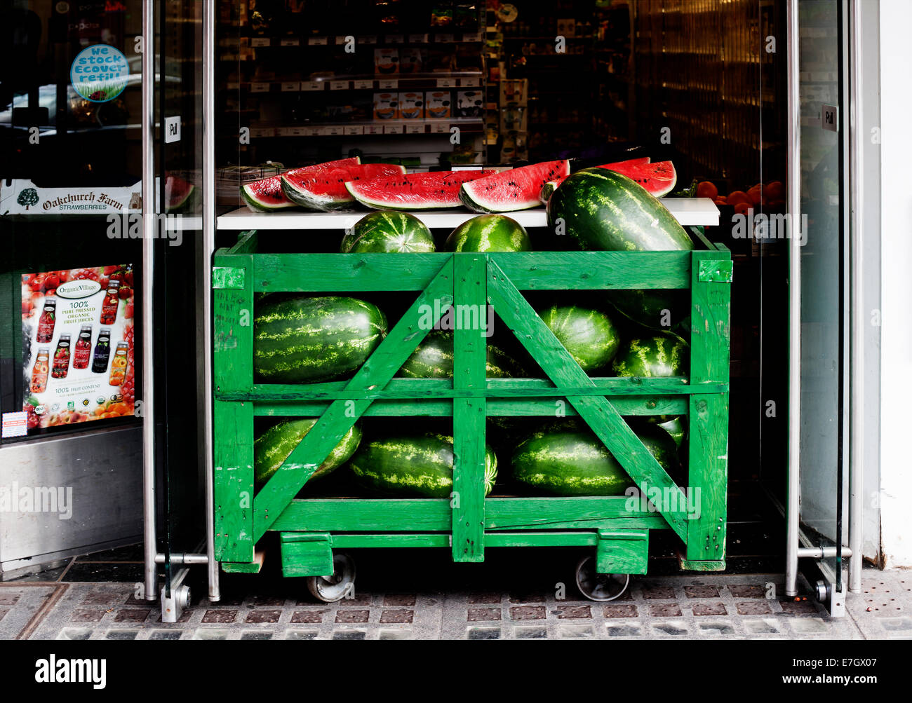 Watermelons, Grocery shop, Melcombe Street, London, England, UK Stock ...