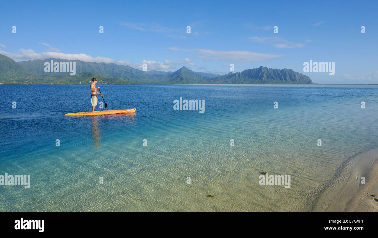 Sandbar, Kaneohe Bay, Oahu, Hawaii Stock Photo - Alamy