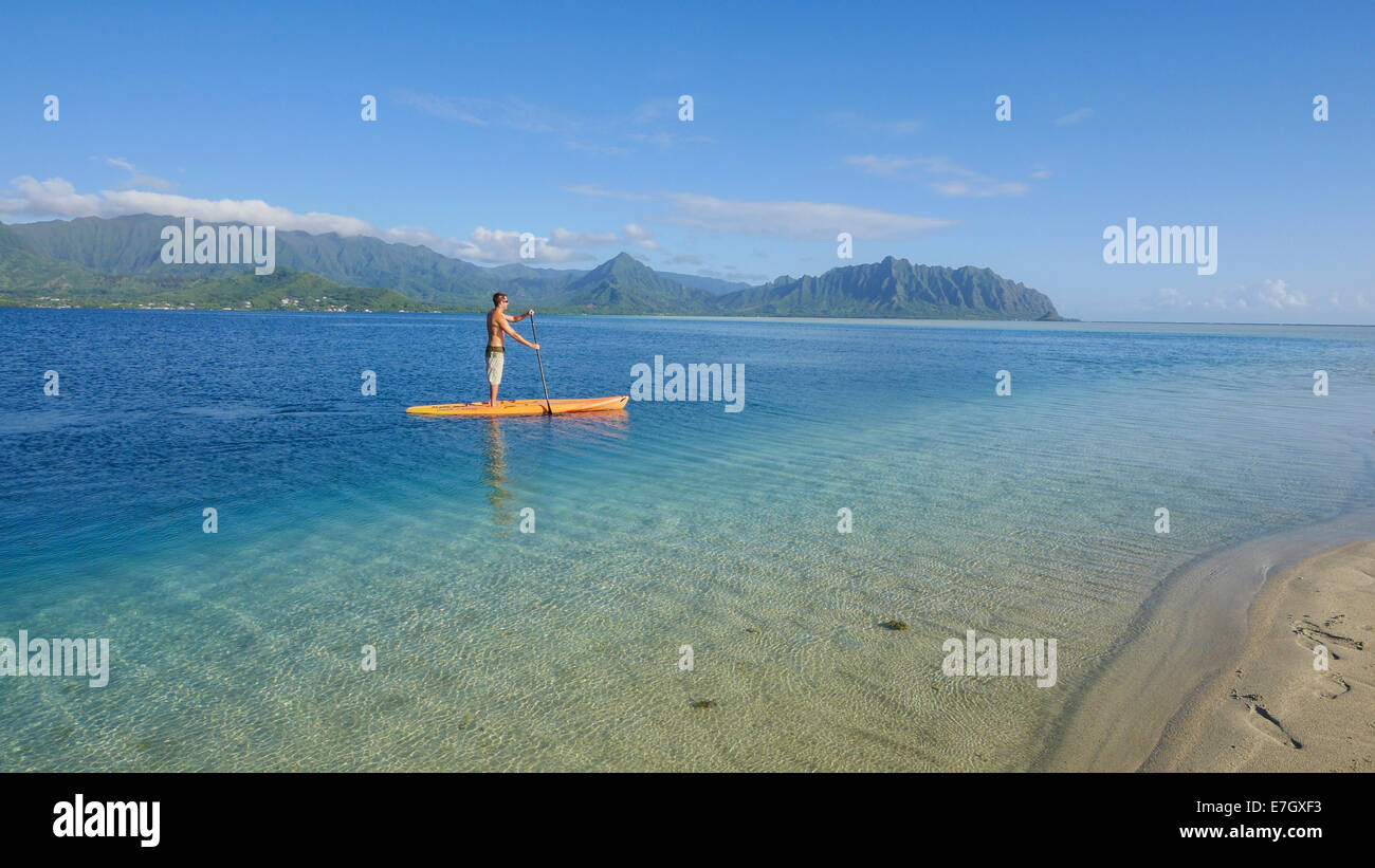 Sandbar, Kaneohe Bay, Oahu, Hawaii Stock Photo - Alamy