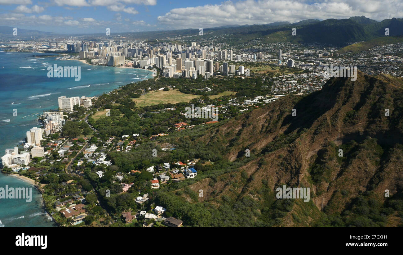 Gold Coast, Diamond Head, Waikiki, Honolulu, Oahu, Hawaii Stock Photo ...