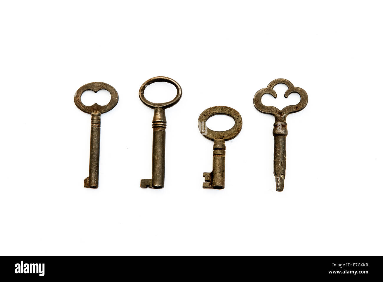 Four Skeleton Keys Stock Photo - Alamy