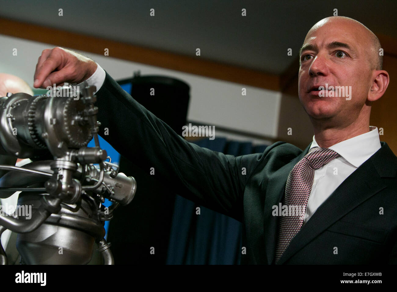 Jeff Bezos, founder of Amazon.com and Blue Origin participates in a ...