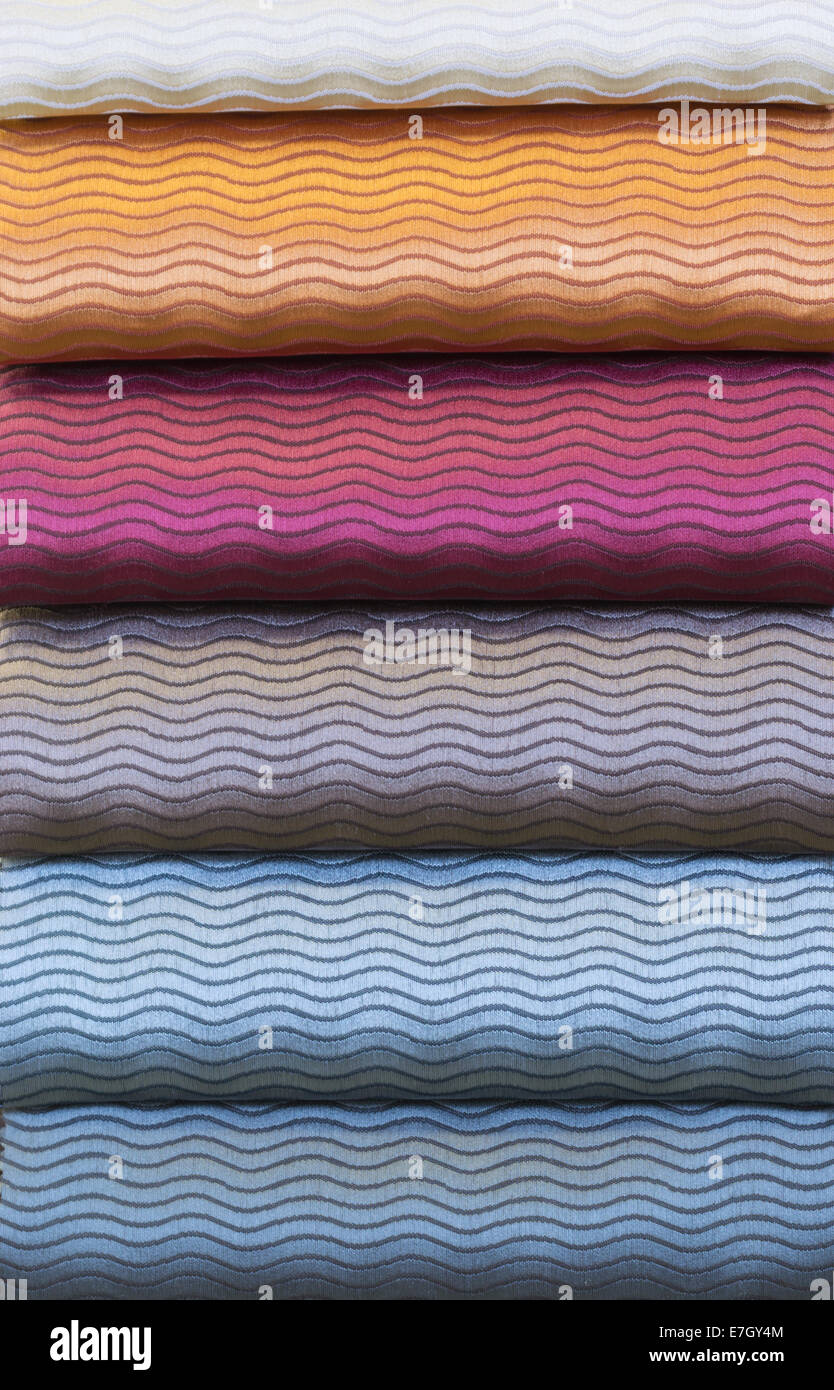Color swatch of silk fabric textiles background Stock Photo - Alamy