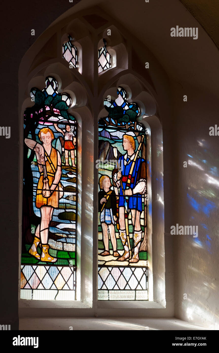 Stained glass in All Saints Church, Blaby, Leicestershire, England, UK ...