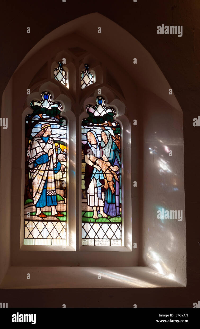 Stained glass in All Saints Church, Blaby, Leicestershire, England, UK ...