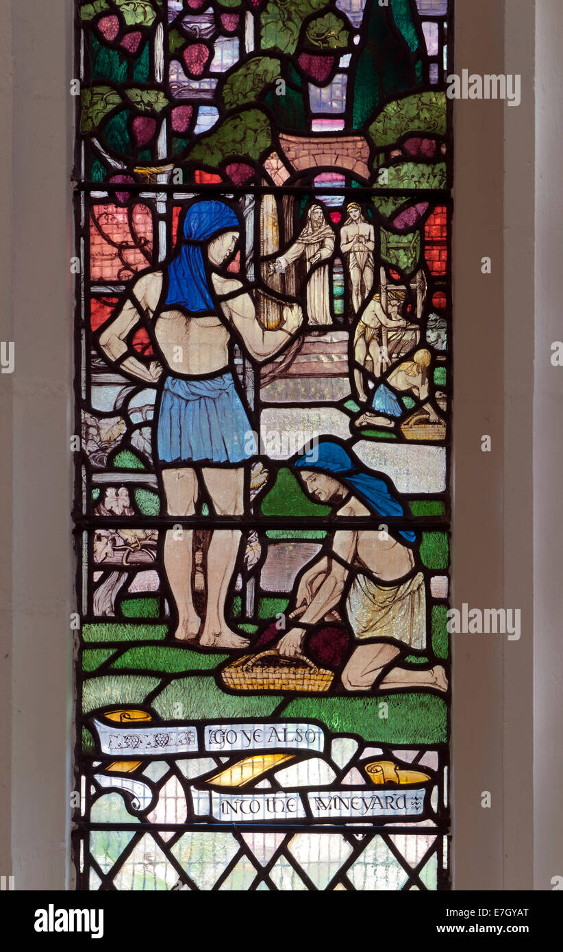 Stained glass in All Saints Church, Blaby, Leicestershire, England, UK ...