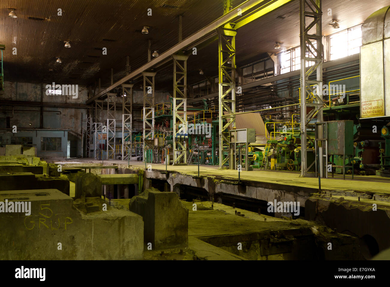 Inside an Old Abandoned Factory Stock Photo - Alamy