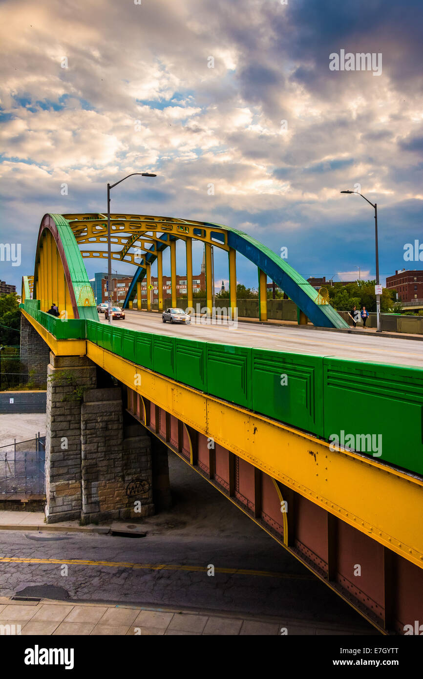 Colorful bridge on Howard Street in Baltimore, Maryland Stock Photo - Alamy