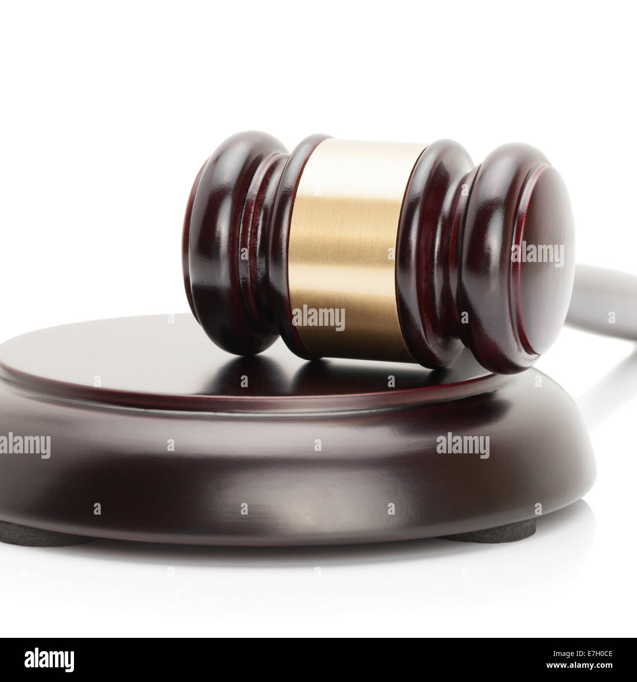 Judge gavel and soundboard isolated on white background - studio shoot ...