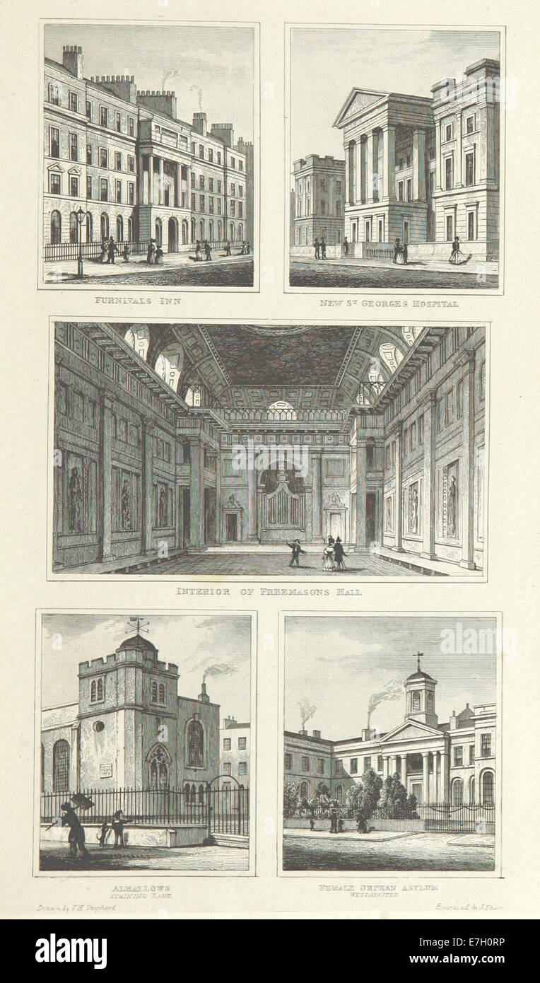 An illustration from 'National History and Views of London' depicting a ...