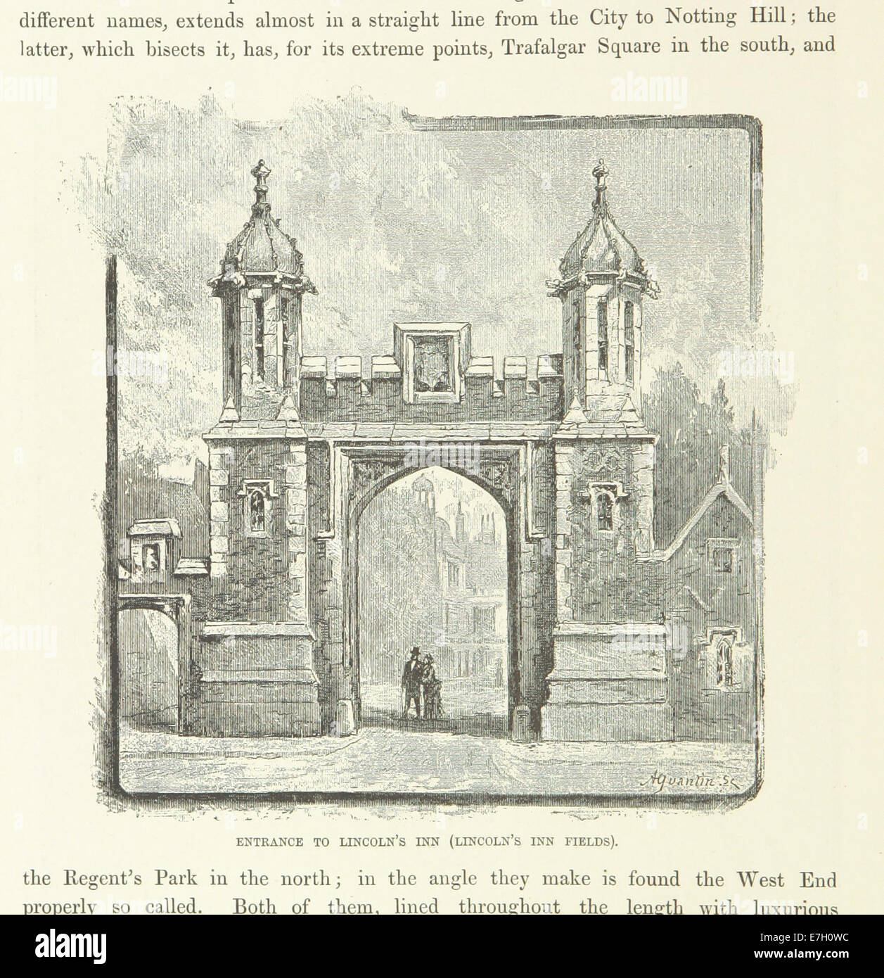Illustration from 'London and its Environs' depicting the metropolis ...