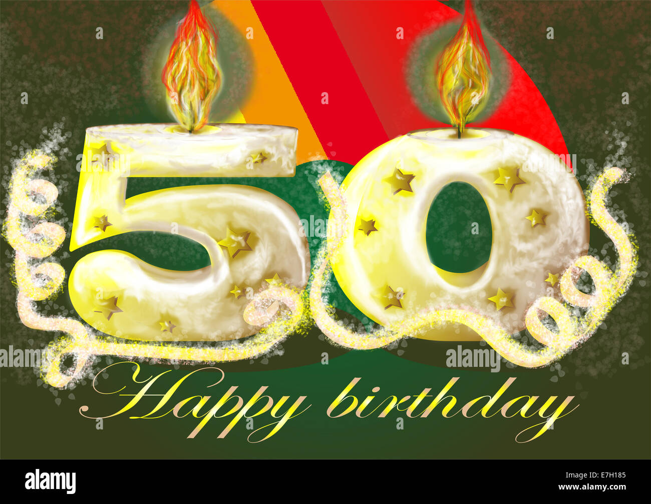 50 year anniversary. numbers in the form of candles Stock Photo - Alamy
