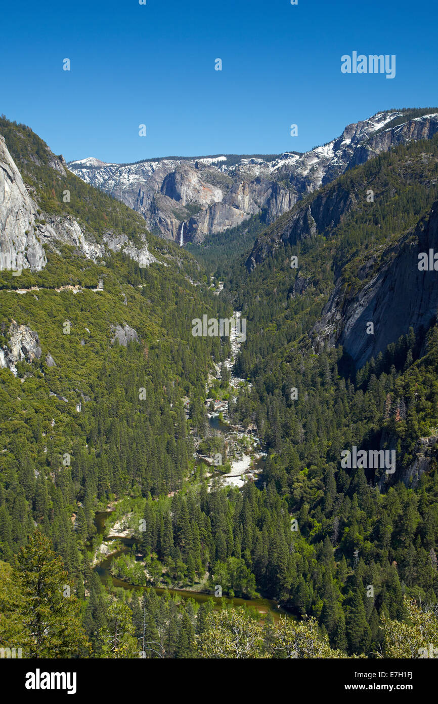 Merced River, Bridalveil Fall, and Yosemite Valley seen from Big Oak ...