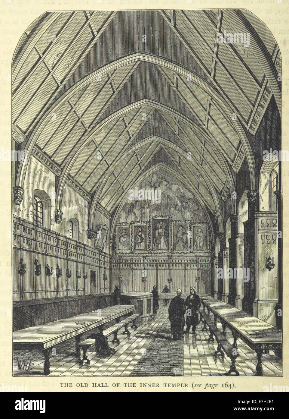 Illustration from 'Old and New London' (1887) showing the Old Hall of ...
