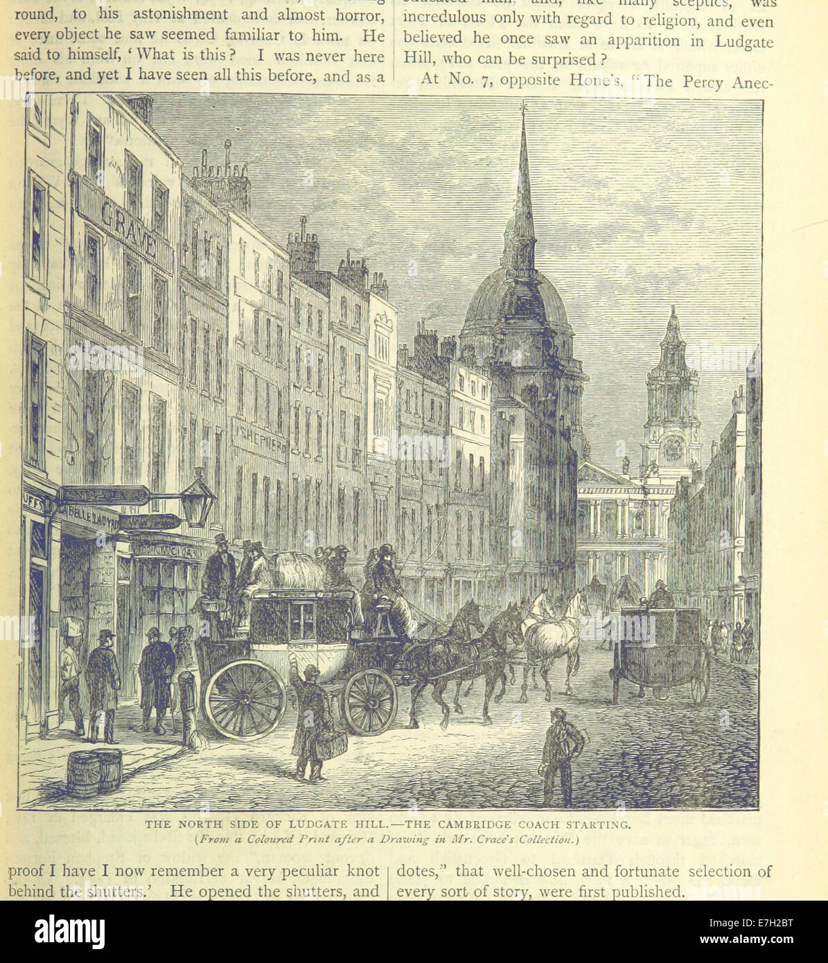 Illustration from 'Old and New London' (1887) depicting the north side ...