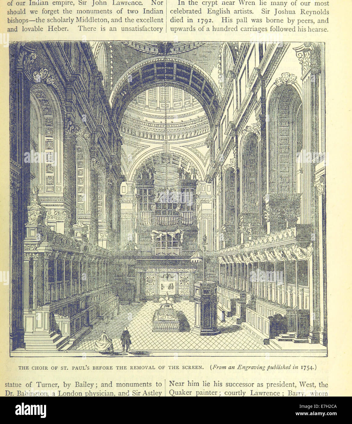 An illustration from 'Old and New London' (1887), showing the Choir of ...