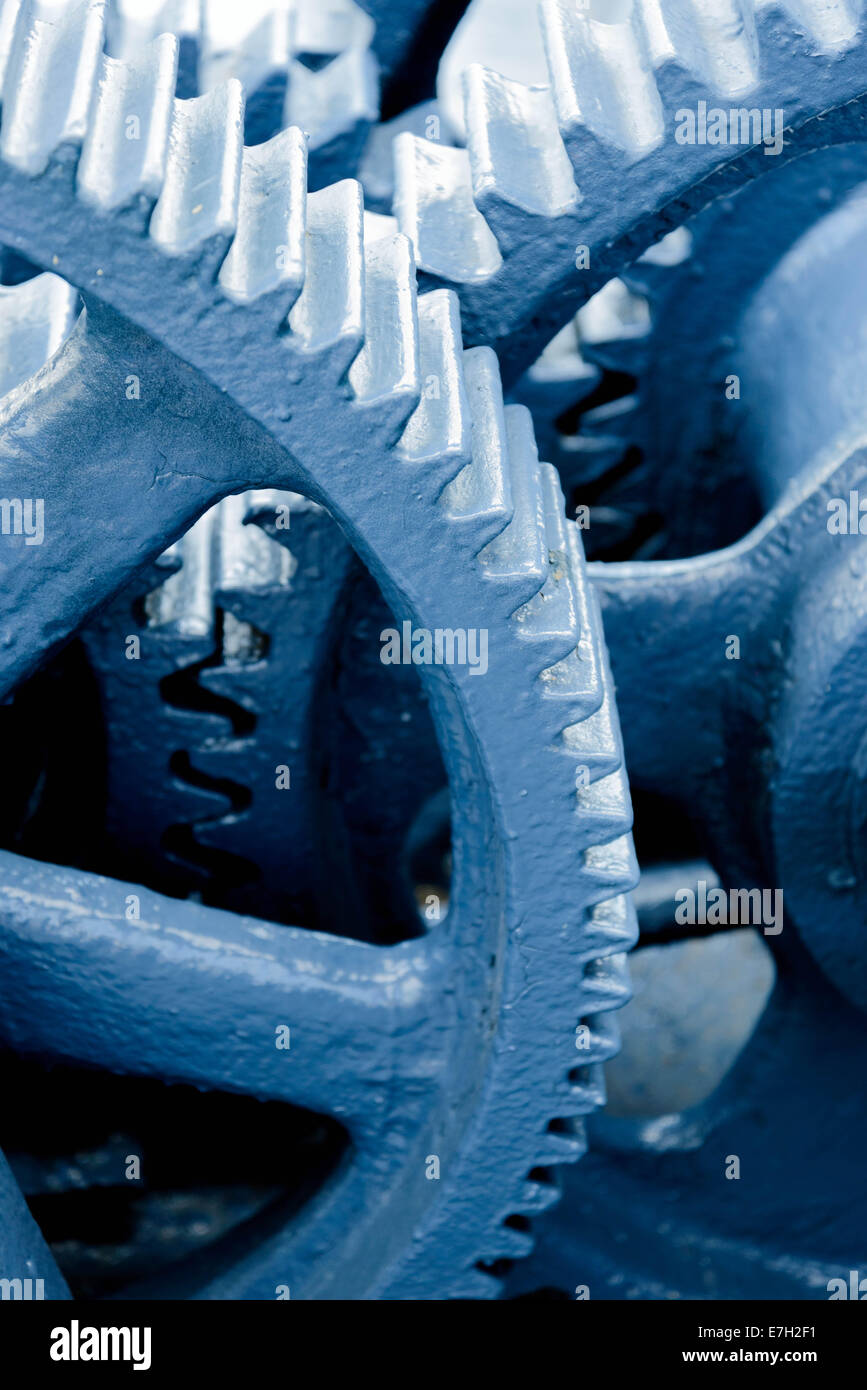 close up of large round gears with teeth Stock Photo - Alamy