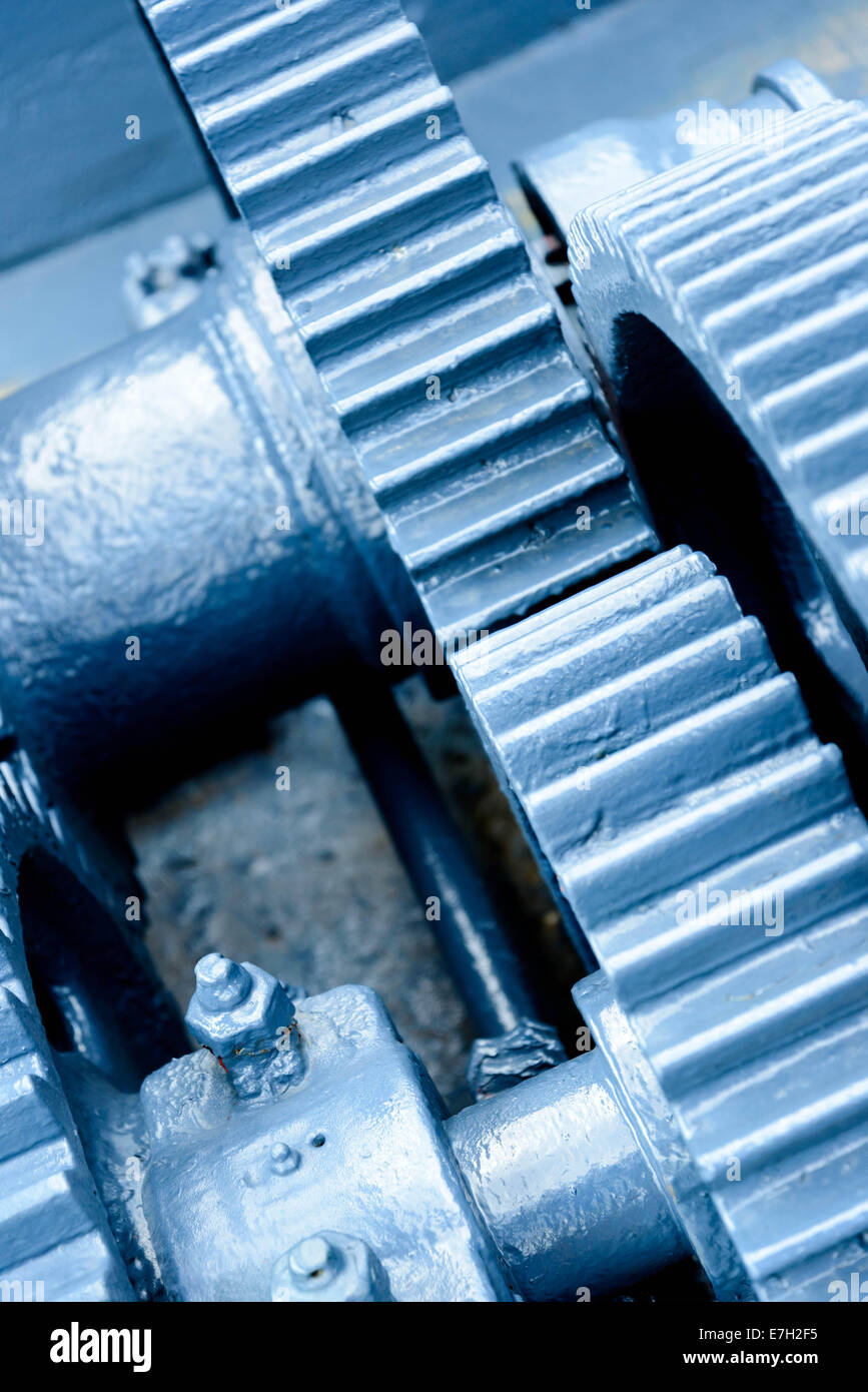 close up of large round gears with teeth Stock Photo - Alamy