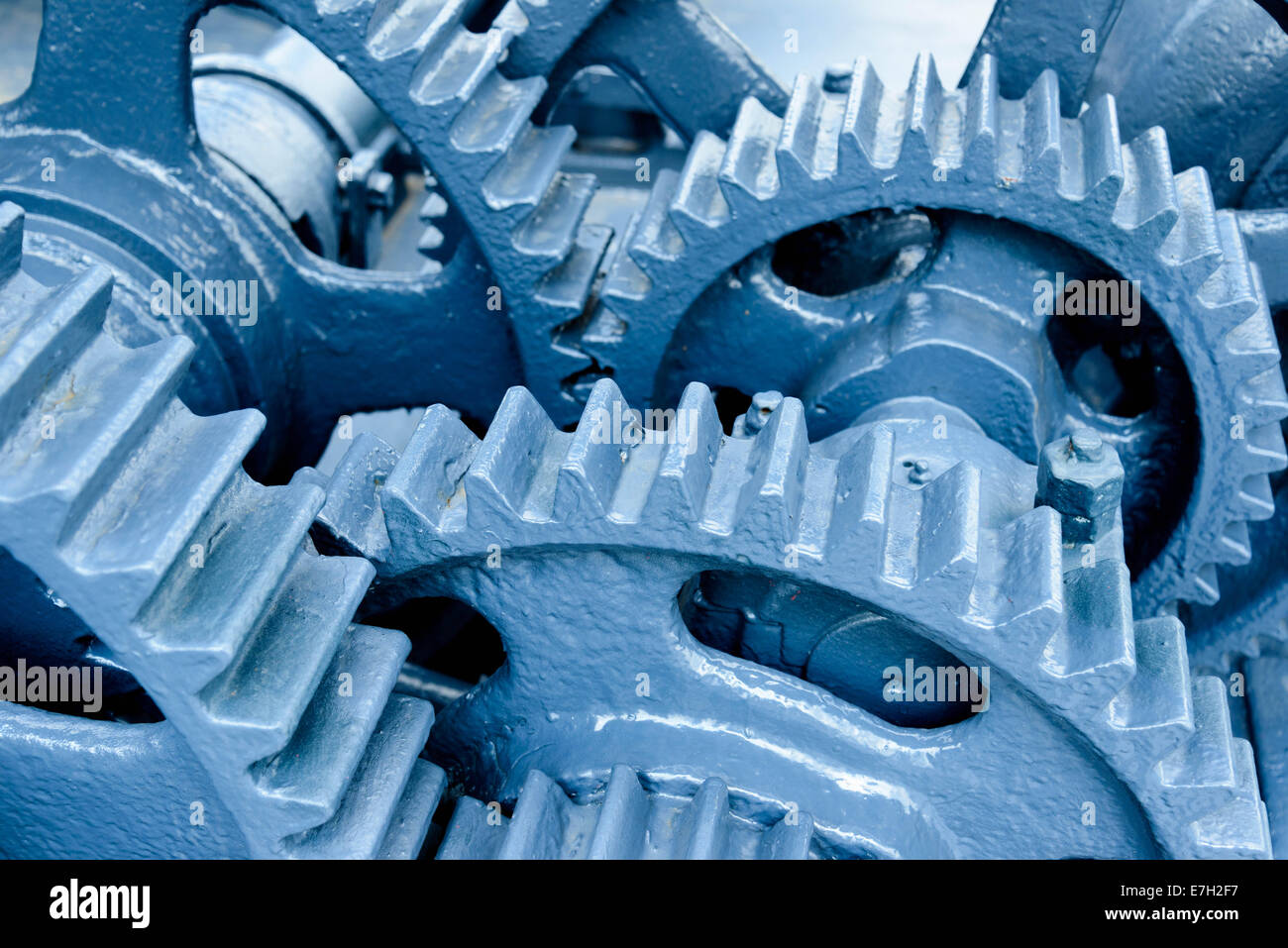 close up of large round gears with teeth Stock Photo - Alamy