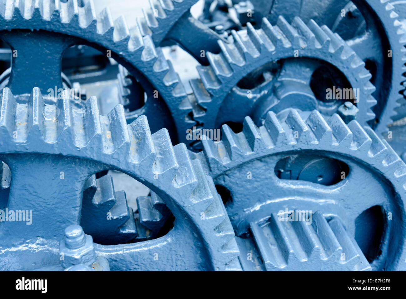 close up of large round gears with teeth Stock Photo - Alamy