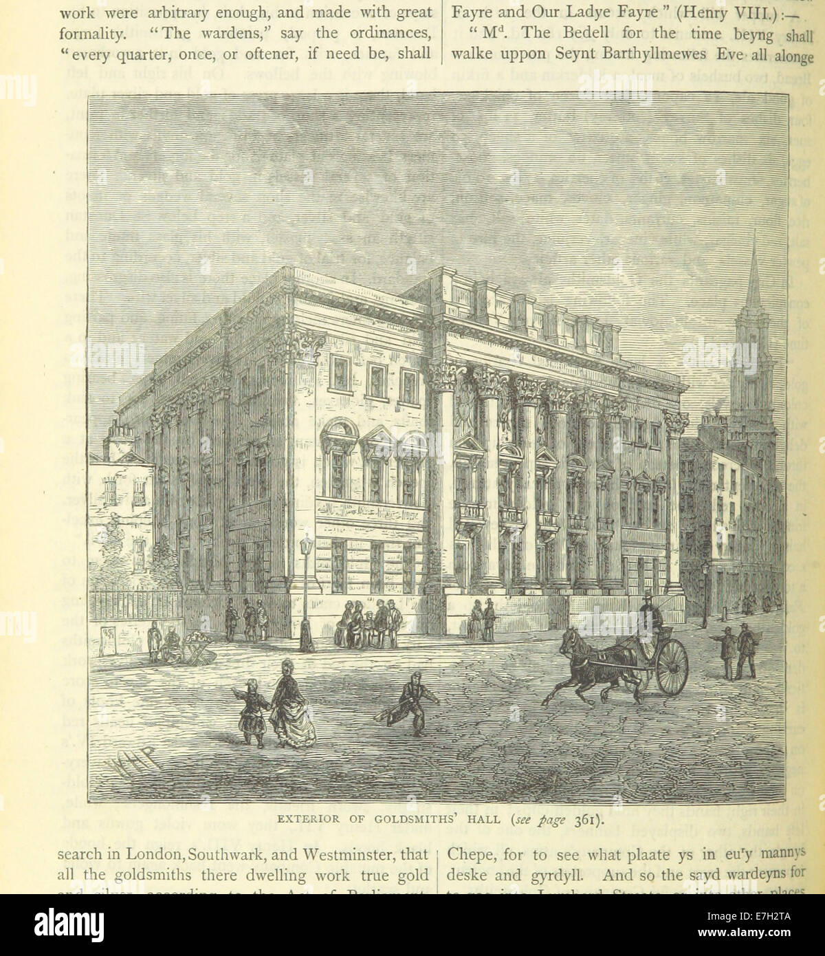 Illustration from 'Old and New London' (1887) showing the exterior of ...