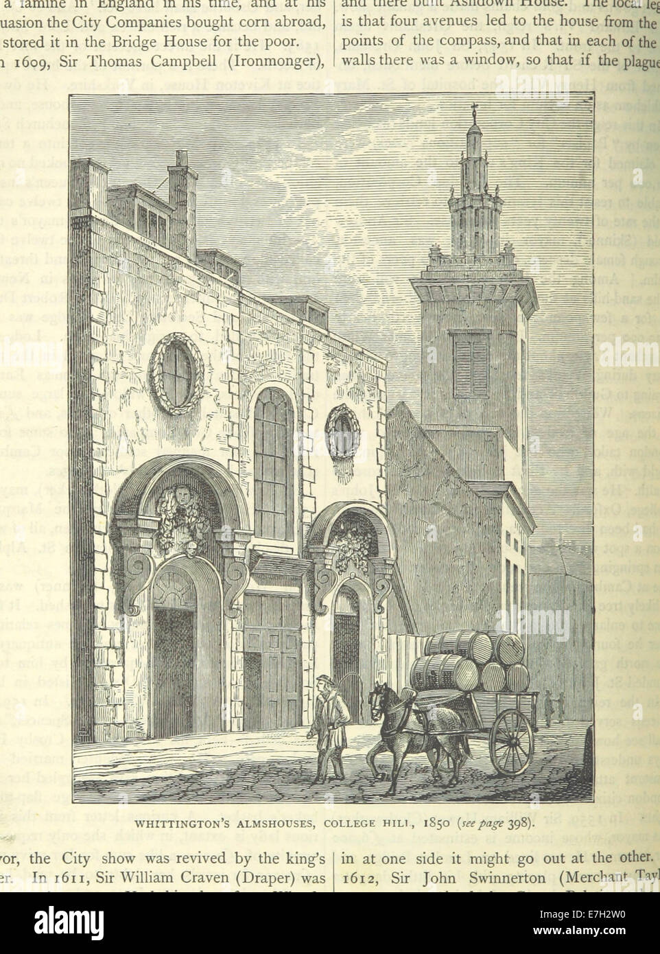 Illustration from 'Old and New London' (1887) depicting Whittington's ...