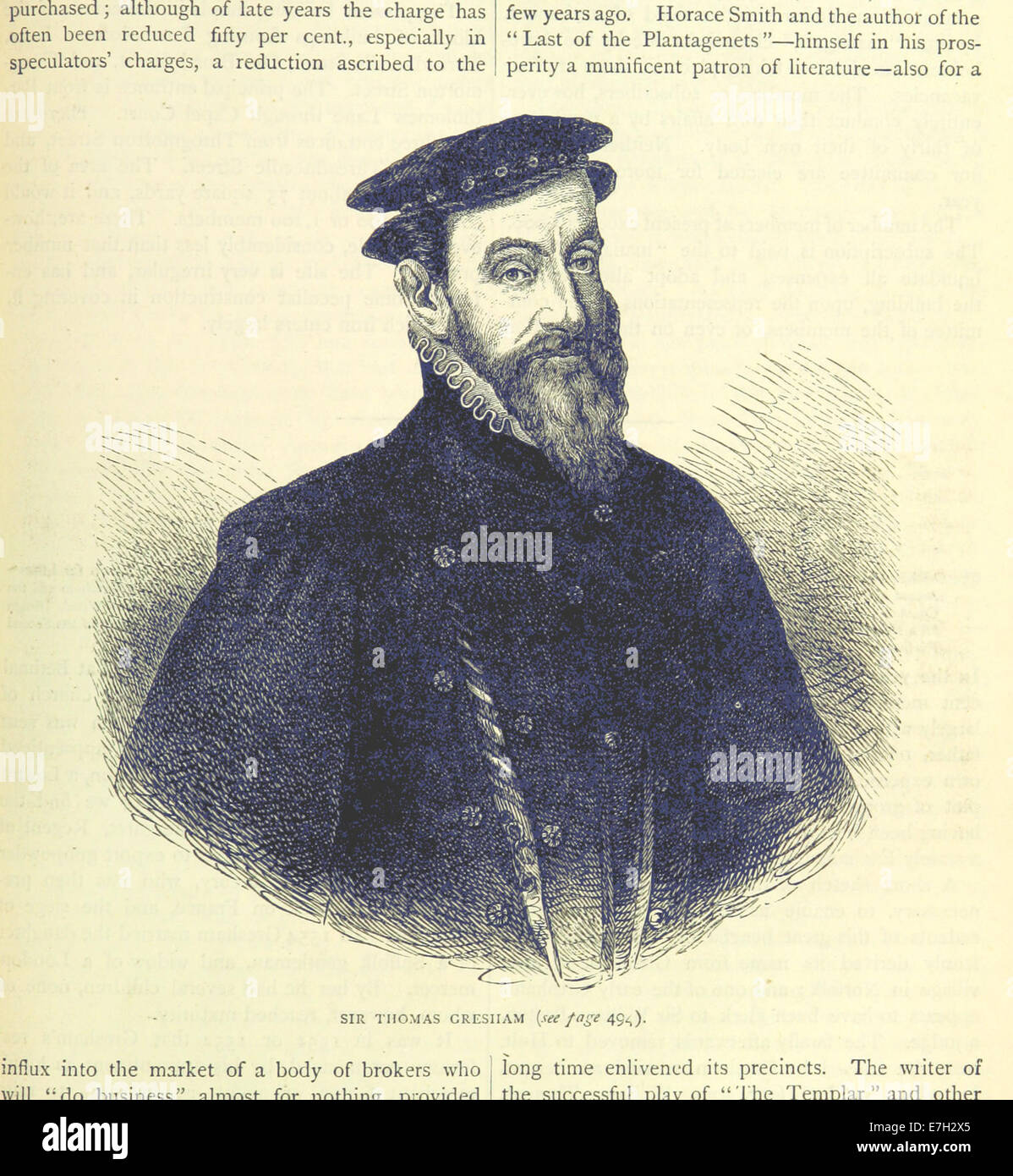 ONL (1887) 1.493 is an illustration depicting Sir Thomas Gresham, a key ...