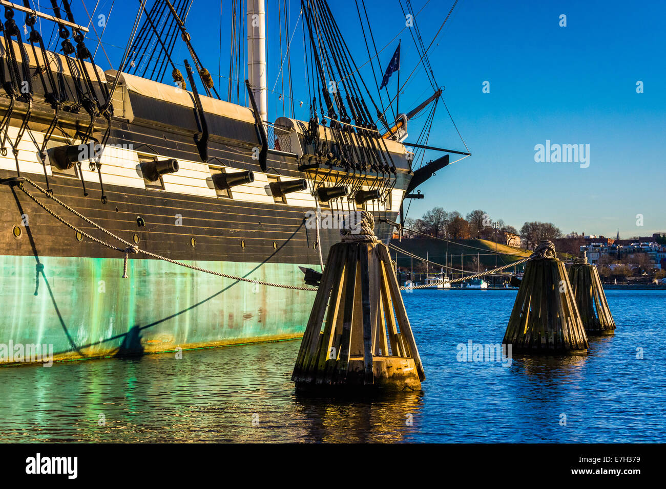 The USS Constellation in the Inner Harbor of Baltimore, Maryland Stock ...