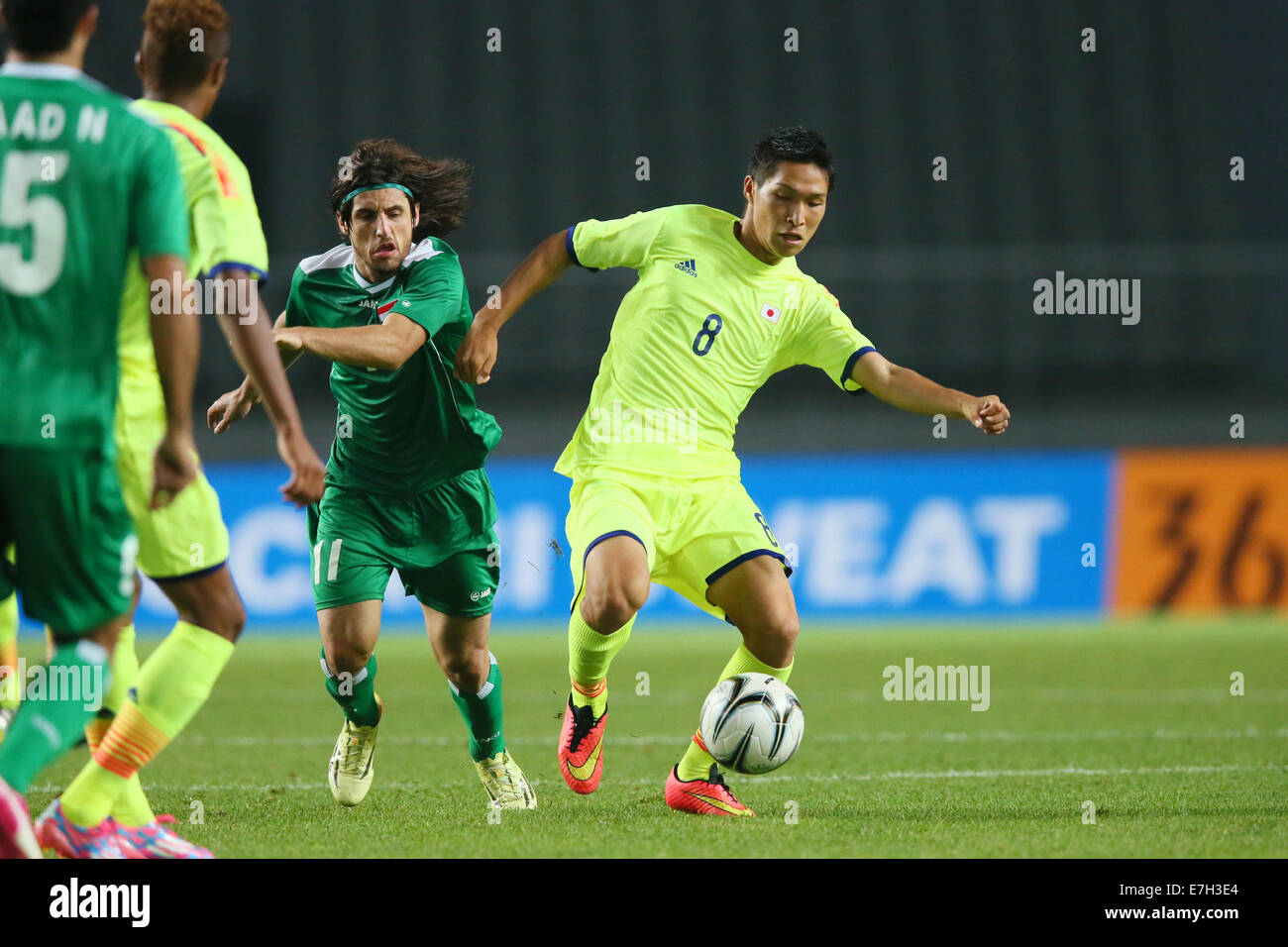 Incheon, South Korea. 17th Sep, 2014. Riki Harakawa (JPN) Football ...
