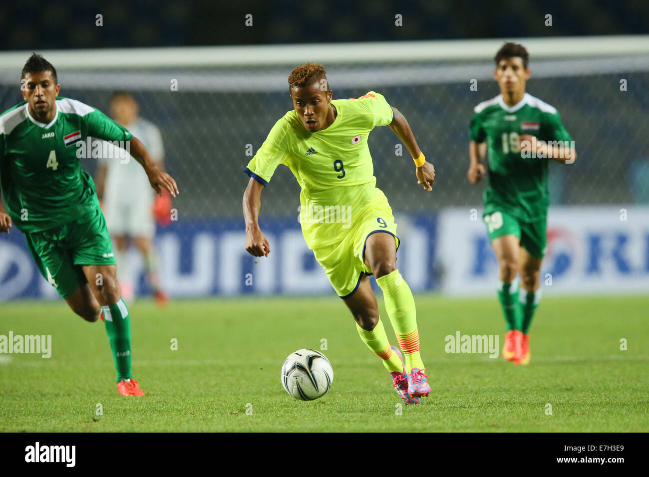 Incheon, South Korea. 17th Sep, 2014. Musashi Suzuki (JPN) Football ...