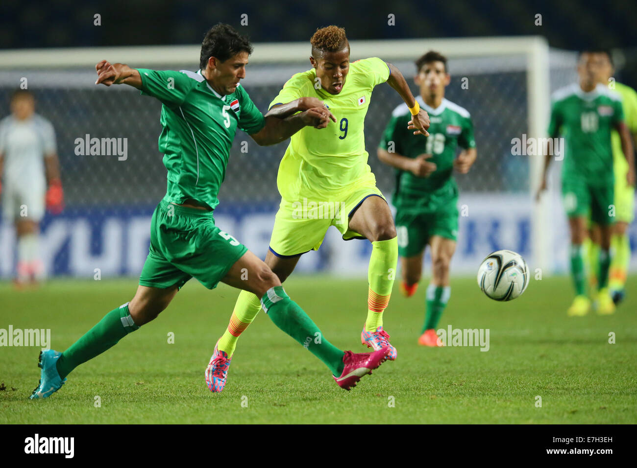 Incheon, South Korea. 17th Sep, 2014. Musashi Suzuki (JPN) Football ...