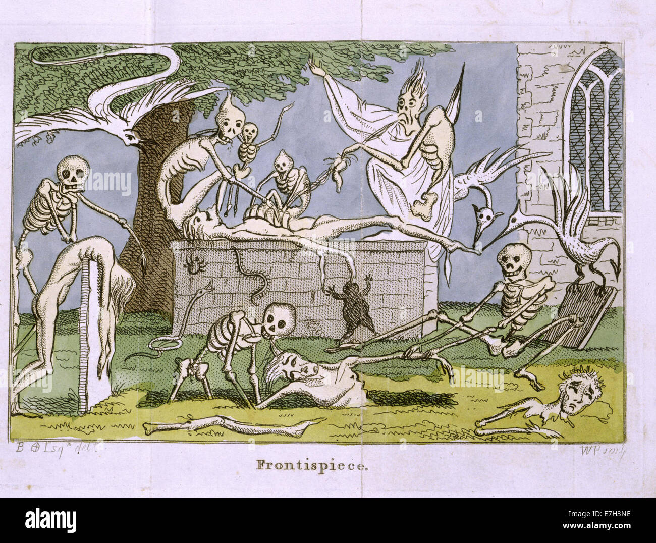 Frontispiece illustration from the 1808 publication 'Tales of Terror ...