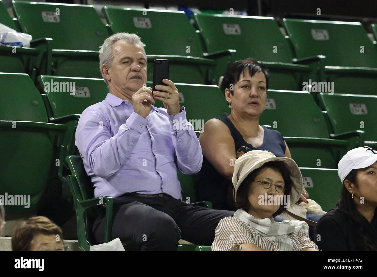 Tokyo Japan 17th September 2014 Javier Aguirre And His Wife Watch