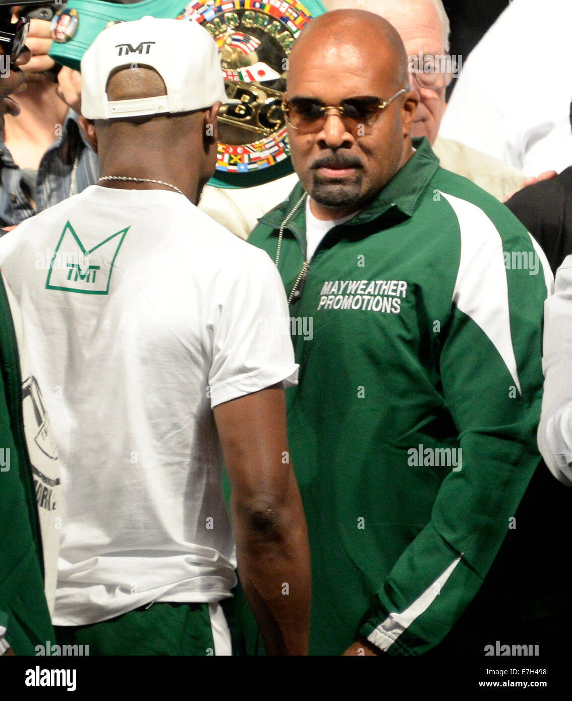(R) Mayweather Promotions CEO Leonard Ellerbe seen at the Mayweather vs ...