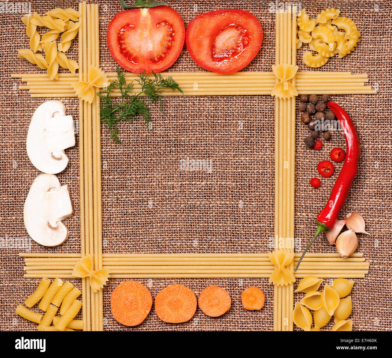 Frame of pasta Stock Photo - Alamy