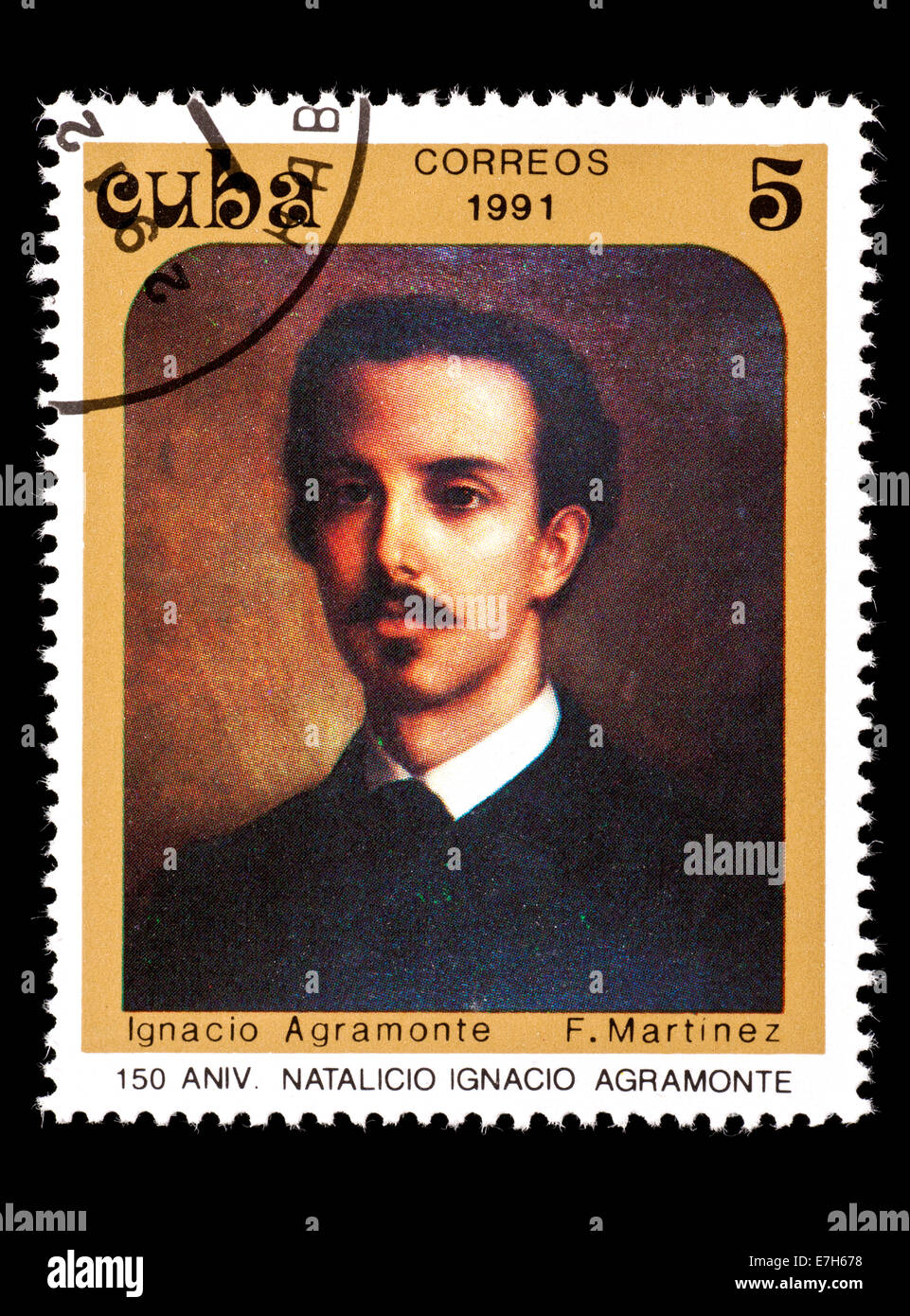 Postage stamp from Cuba depicting General Ignacio Agramonte ...