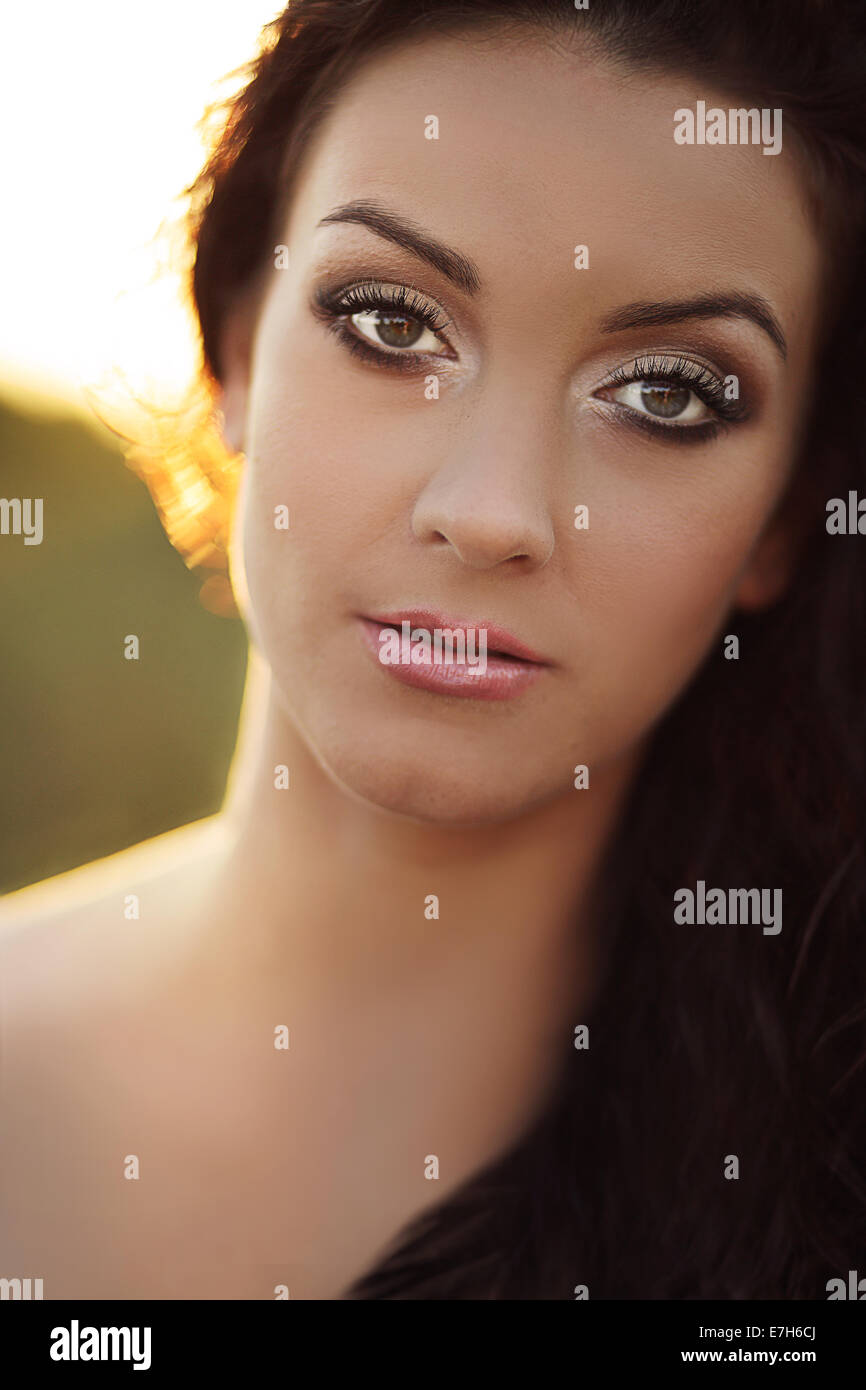Face portrait of a beautiful girl Stock Photo - Alamy