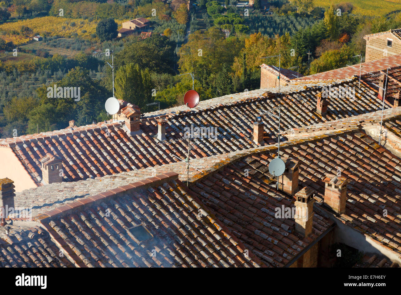 Traditional italian roof tiles hi-res stock photography and images - Alamy