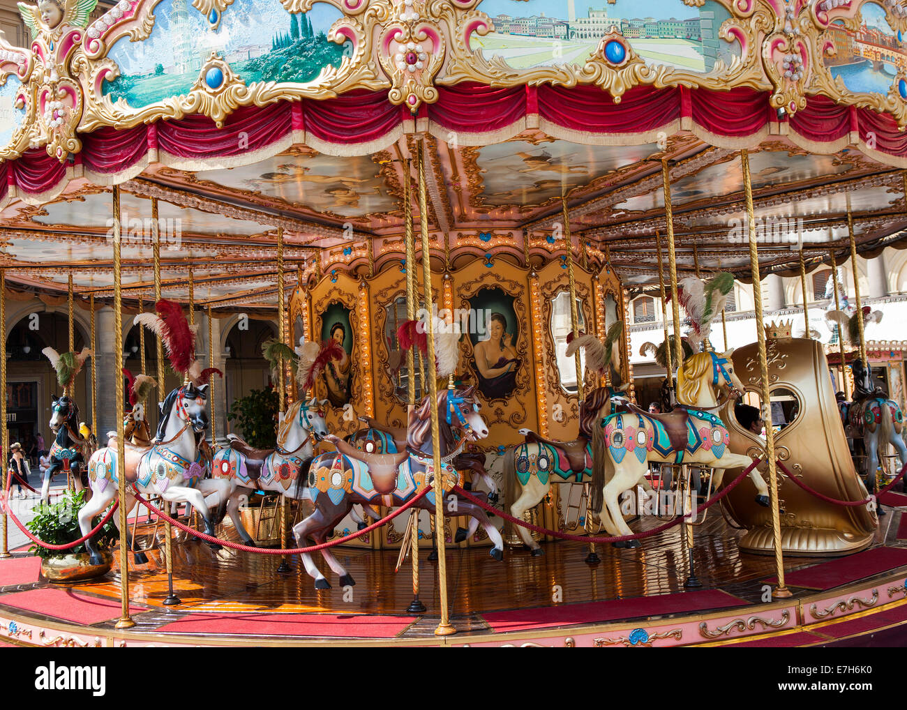 Carousel in Florence Italy Stock Photo - Alamy