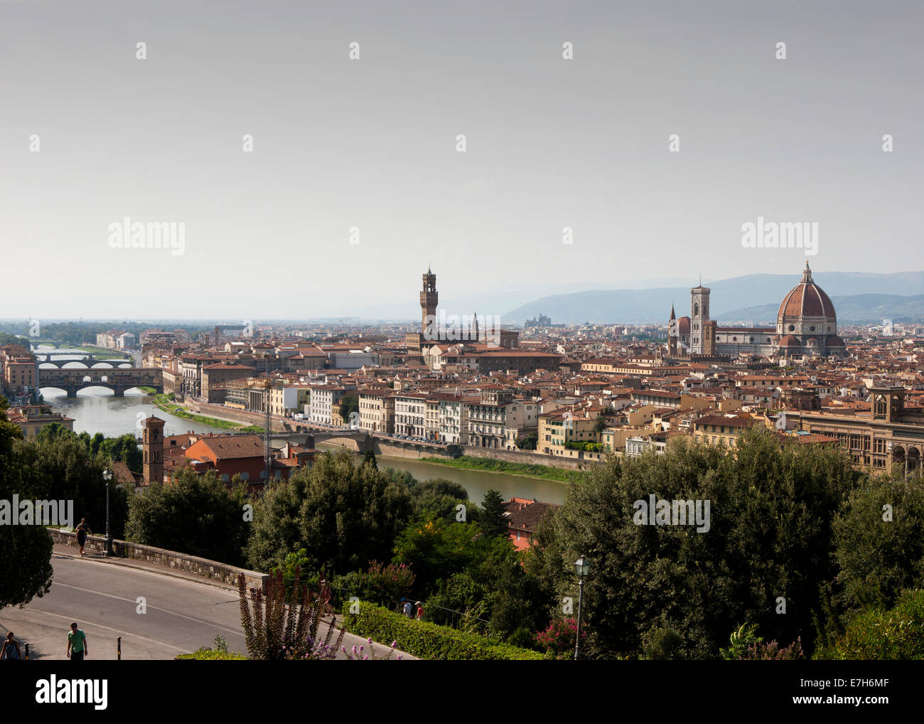 Sunset over Florence Italy Stock Photo - Alamy