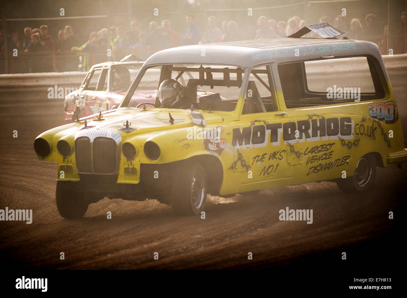 hearse Daimler banger racing race races car cars funeral director ...