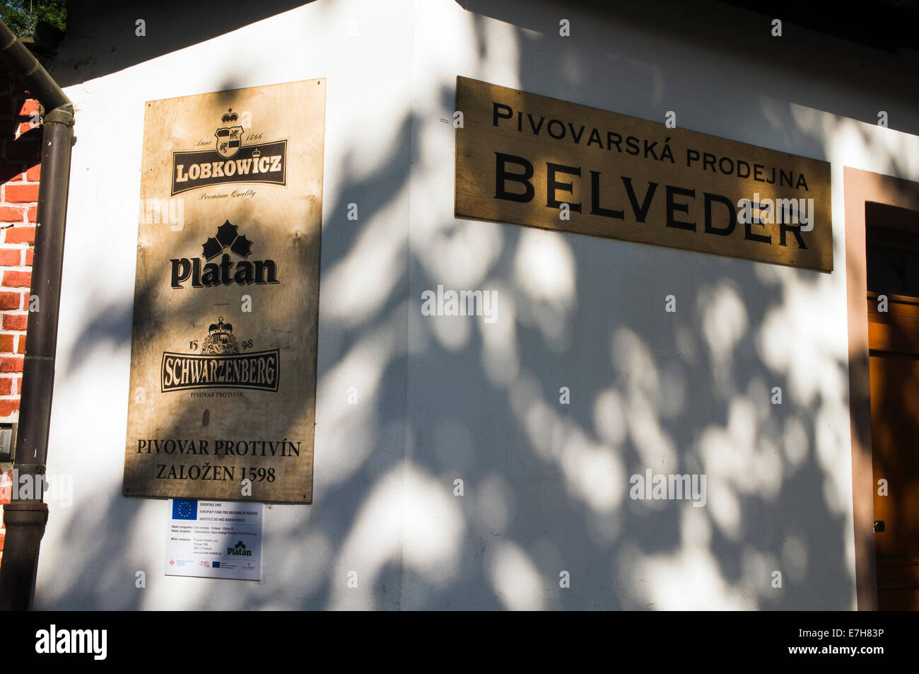 Protivin Brewery, logo of LOBKOWICZ, Platan, SCHWARZENBERG, Protivin ...