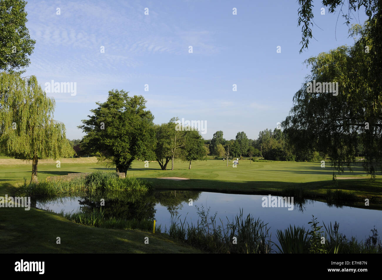 View back down fairway over the Pond on the 9th Hole at Sand Martins ...