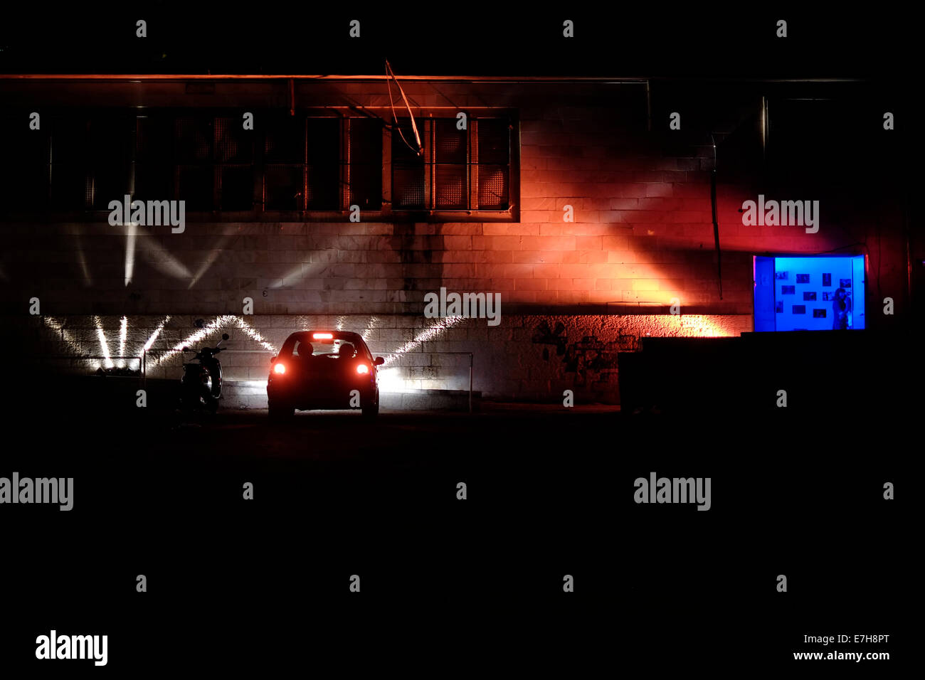 Street scene in Musrara neighbourhood also known by its Hebrew name ...