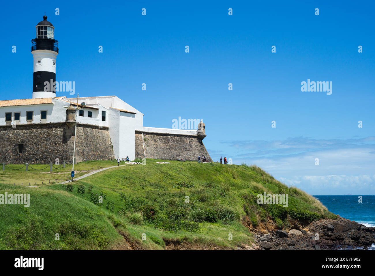 Brazil, Salvador, Barra district, the Forte do Farol (lighthouse Stock ...