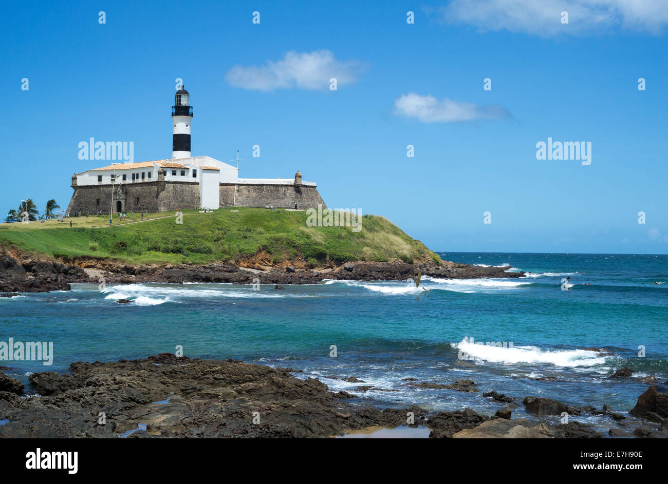Brazil, Salvador, Barra district, the Forte do Farol (lighthouse Stock ...